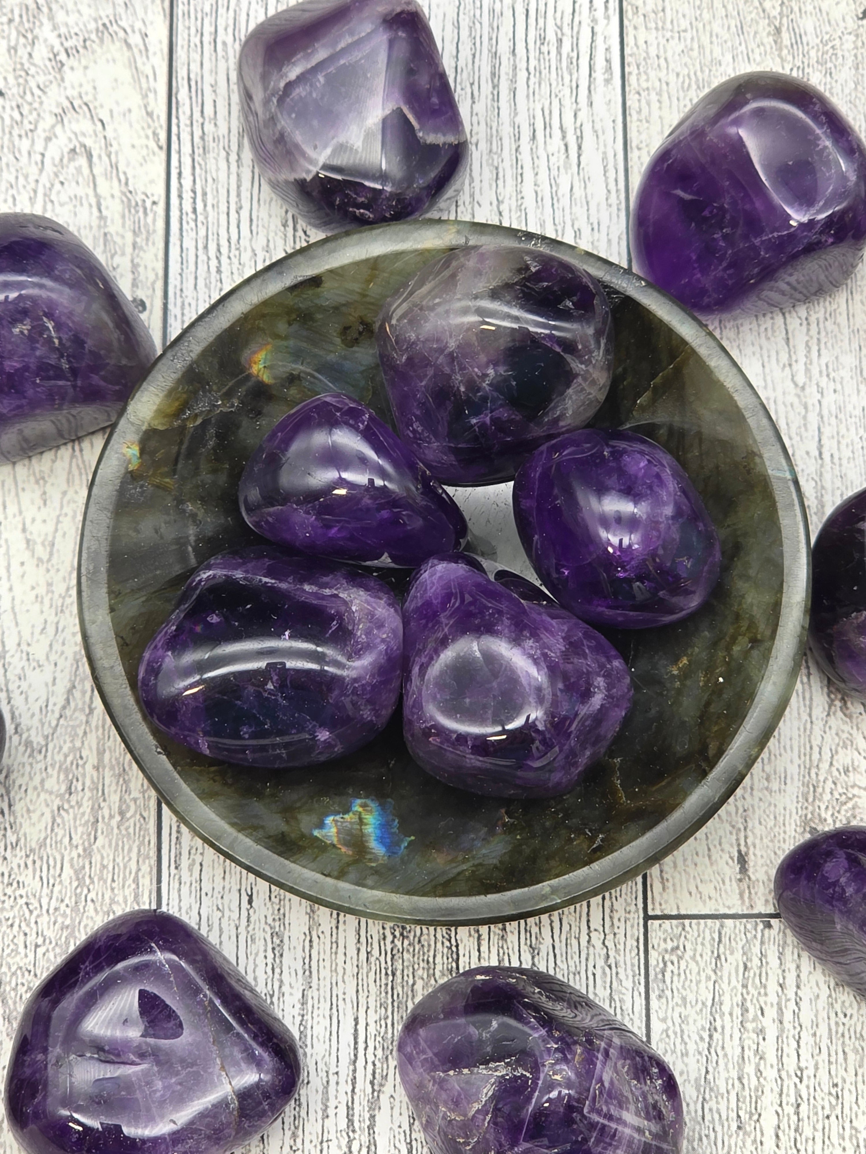 Amethyst Tumbles - Calm Mind, Clarity & Spiritual Growth Crystal ...